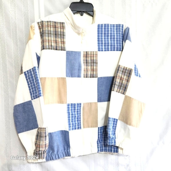 Unk | Jackets & Coats | Vintage 9s Patchit Plaid Jacket Blue Size See ...